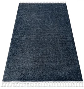 koberec SEVILLA PC00B pruhy modrý střapce, Berber, Maroko, Shaggy velikost 180x270 cm | krásné koberce cz