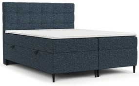Tmavě modrá boxspring postel s úložným prostorem 180x200 cm Urbaneo – Maison de Rêve