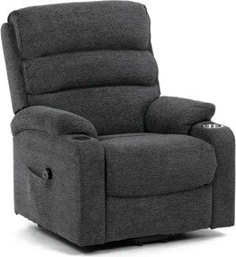 Polohovací křeslo šedé, elektrické TV-S8348 GREY2