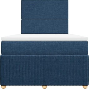 Box spring postel s matrací modrá 120x200 cm textil 3294322