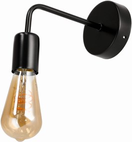 BERGE Nástěnné svítidlo LED LOFT E27 BLACK