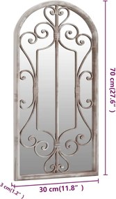 Zrcadlo pískové 70 x 30 cm železo do interiéru 3093545