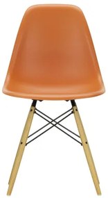 Eames Plastic Chair DSW javor rezavá bílé na tvrdou podlahu Vitra