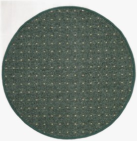Condor Carpets, Kusový koberec Udinese zelený kruh, 400x400 (průměr) kruh, zelená, chodba / předsíň