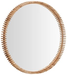 OnaDnes -20% Dřevěné závěsné zrcadlo Kave Home Polke 100 cm