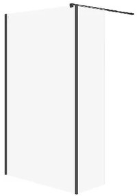 Cersanit Mille - Sprchová stěna Walk-In, 120x200 cm, černá/čiré sklo S601-176