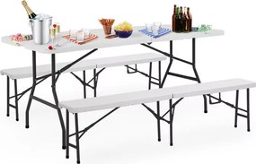 Deuba Pivní set 183 cm - bílý