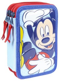 Školní penál třípatrový s náplní Myšák Mickey 3D
