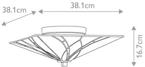 Elstead QZ-ASHEVILLE-F - Stropní svítidlo Tiffany ASHEVILLE 2xE27/60W/230V