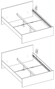 Tvilum Postel Simplicity 210 160x200 bílý lesk