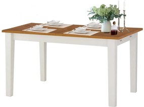 Danish style Jídelní stůl Disa, 160 cm, bílá / borovice