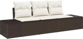 Set pohovek 3 ks Hnědá polyratan 3346918