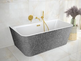 Besco Varya vana volně stojící 150 x 75 cm sifon zlatá barva grafit VANVARYA150ZG3 Koupelny Bernold