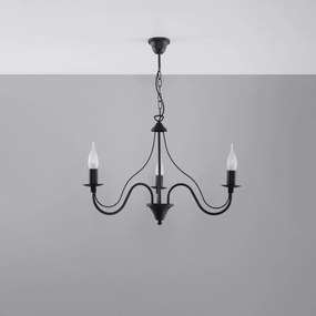 Sollux Lighting Lustr MINERWA 3 černý