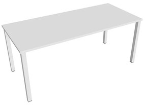 Stůl jednací rovný 180 cm - Hobis Uni UJ 1800 Dekor stolové desky: bílá, Barva nohou: bílá
