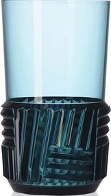 Skleněný pohár Trama 15 cm nebově modrý