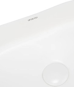 UPTrend Oválné keramické umyvadlo na desku OAZA BLOOM TR41422, bílá lesk