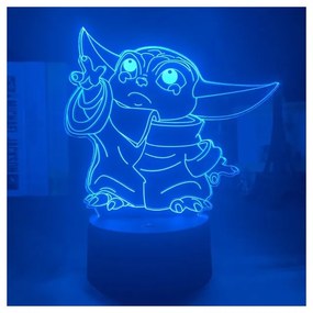 3D LED Lampička Yoda Star Wars