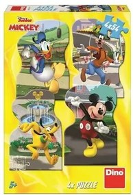 DINO Mickey ve městě / 4x 54 dílků / od 4 let