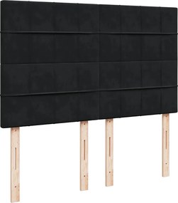 Box spring postel s matrací černá 160x200 cm samet 3292384