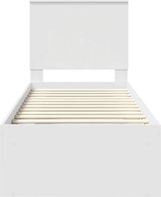 Rám postele s čelo Bílá 75 x 190 cm Masivní borové dřevo 3411073