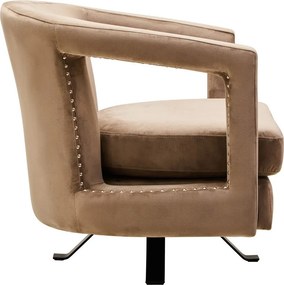 Světle hnědé otočné sametové křeslo Hestia – Premier Housewares