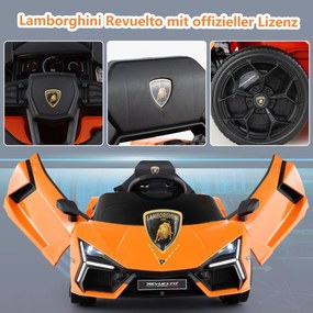 Costway Elektrické auto pro děti Lamborghini Revuelto 12 V elektrické dětské