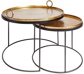 OnaDnes -20% Moebel Living Set dvou kovových konferenčních stolků Santino 62/46 cm