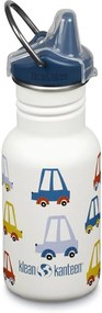 Dětská nerezová lahev Klean Kanteen Kid Classic Narrow w/Sippy Cap - cars 355 ml