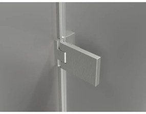 Mexen Lunar-F L, pravý sklápěcí sprchový kout 95 x 70 cm, 8mm čiré sklo, ocelový profil, 836L-095-070-97-00-P