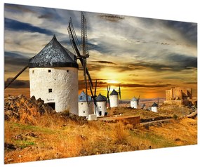 Obraz větrných mlýnů (120x80 cm)