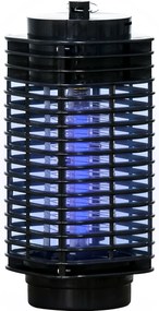 Outsunny Lampa proti komárům, elektrický zabiják komárů do interiéru a exteriéru, 3W LED, elektrický zabiják much s háčkem na zavěšení, lapač komárů,