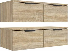 Nástěnné skříňky 2 ks dub sonoma 68x30x20 cm kompozitní dřevo 3115894
