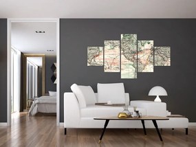 Obraz - Mapa světa (125x70 cm)