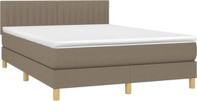 Box spring postel s matrací taupe 140x190 cm textil 3140773