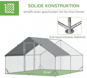 Drátěná klec výběh pro slepice kuřata kurník, Barvy a parametry Materiál kov