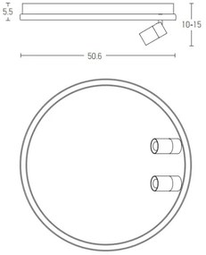 Zambelis 22014 - LED Stmívatelné stropní svítidlo LED/71W/230V černá