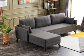 Hanah Home Designová pohovka BELLA antracit levá 275 cm 825BLC2577