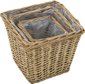 Vyvýšený záhon 3 ks proutěný s PE výstelkou 246833