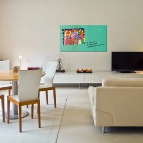 Zelená veronesova skleněná magnetická nástěnka Smatab® - 60 × 90 cm