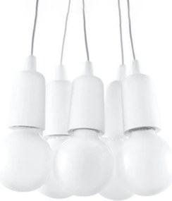 Sollux Lighting Závěsné svítidlo DIEGO 5 bílé