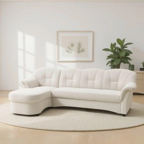 XXXLutz ROHOVÁ SEDAČKA, textil, krémová MID.YOU - Sedací soupravy - 001776009102