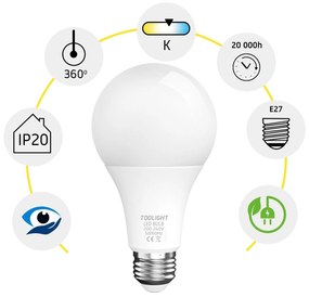 Toolight Toolight, LED žárovka E27, 9W, 675lm, 3000K teplá, RSL023, OSW-20008