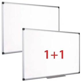Bílá popisovací tabule na zeď 1+1 ZDARMA, magnetická, 1200 x 900 mm,
