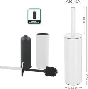 Spirella AKIRA WC štětka matná bílá / ocel
