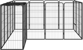 18panelová ohrádka pro psy černá 50 x 100 cm práškovaná ocel 3115950