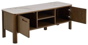 Hnědý TV stolek v dekoru dubu 120x45x40 cm Southampton – Actona