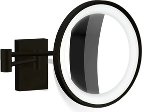 Kosmetické zvětšovací zrcátko x7 BS 40 nástěnné černé matné
