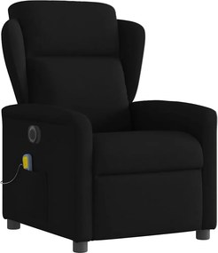 Elektrické masážní polohovací křeslo černé textil 3303126