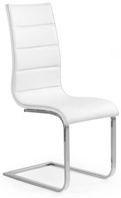 Halmar Jídelní židle K104, bílá/bílá, eko kůže